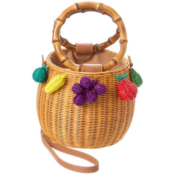 Serpui | Bags | Serpui Kim Fruits Wicker Bucket Bag Brown | Poshmark